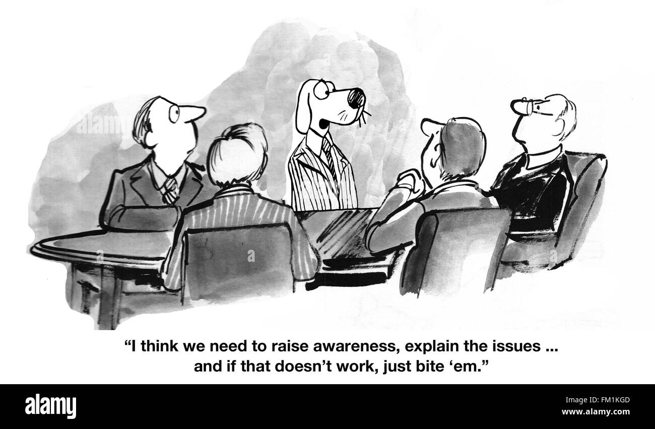 Business cartoon about a marketing proposal Stock Photo - Alamy