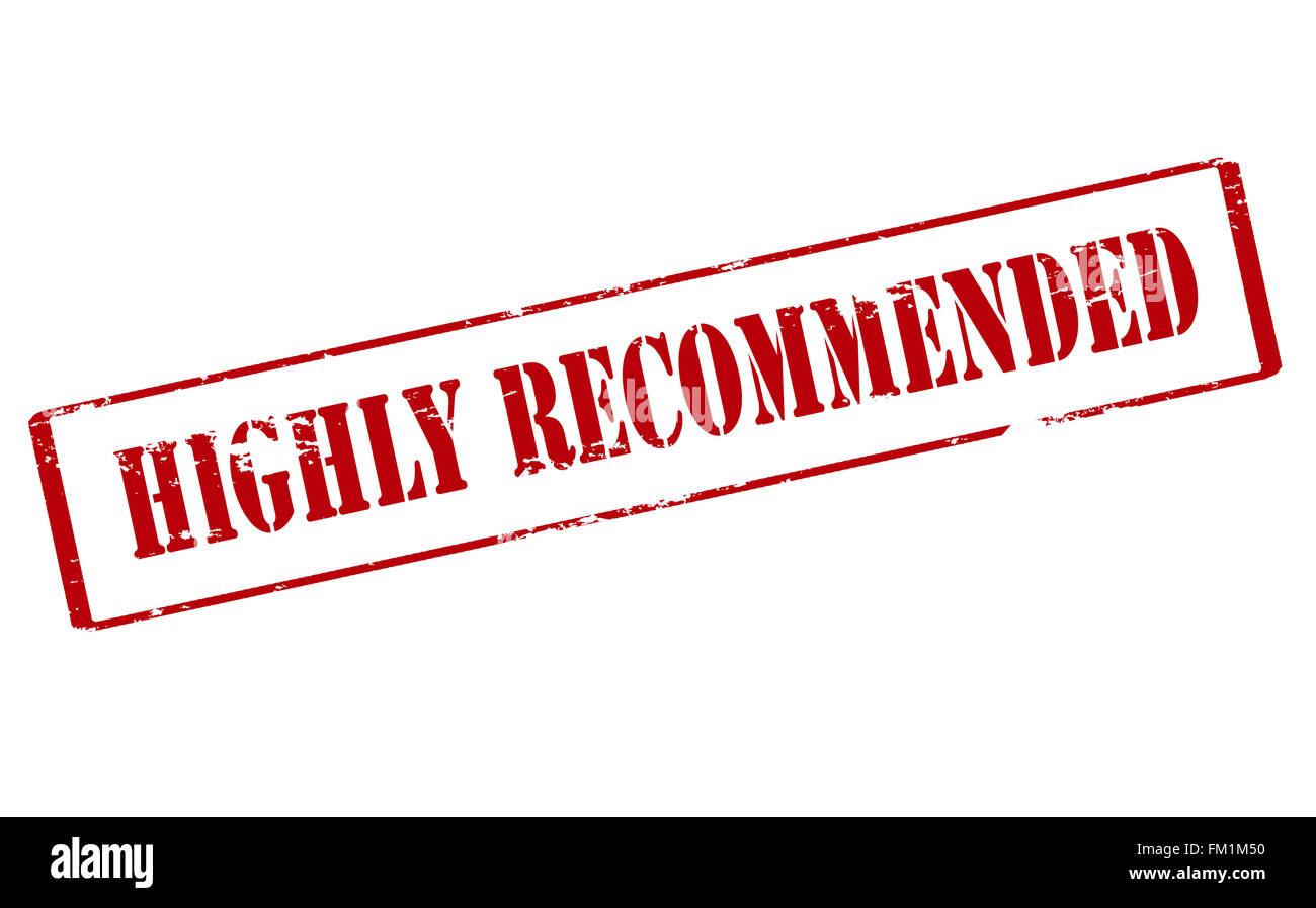 Rubber stamp with text highly recommended inside, vector illustration ...