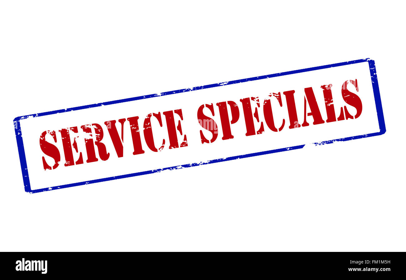 Rubber stamp with text service specials inside, vector illustration ...
