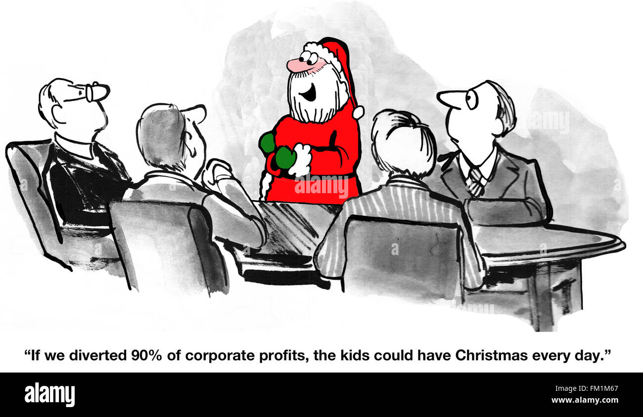 Christmas cartoon about having Christmas every day Stock Photo - Alamy