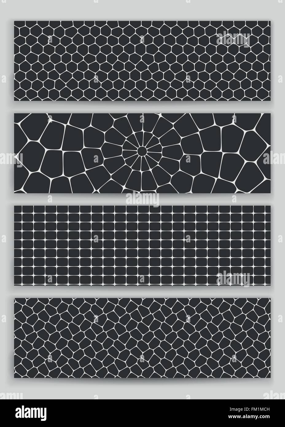 A set of four patterns-honeycomb Stock Vector Image & Art - Alamy