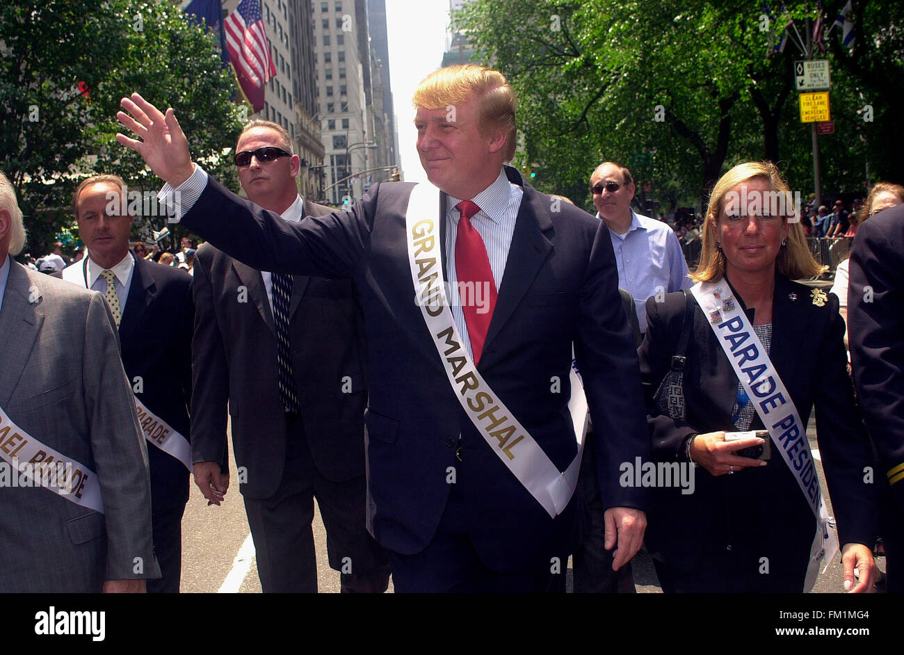Real Estate mogul Donald Trump joins thousands of marchers and ...