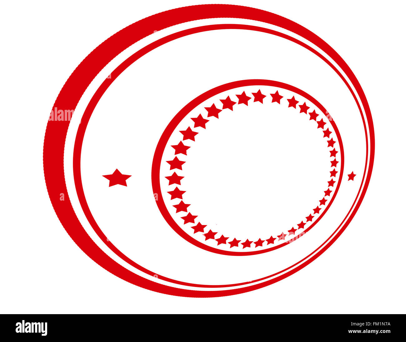 Rubber stamp with stars inside, vector illustration Stock Photo - Alamy