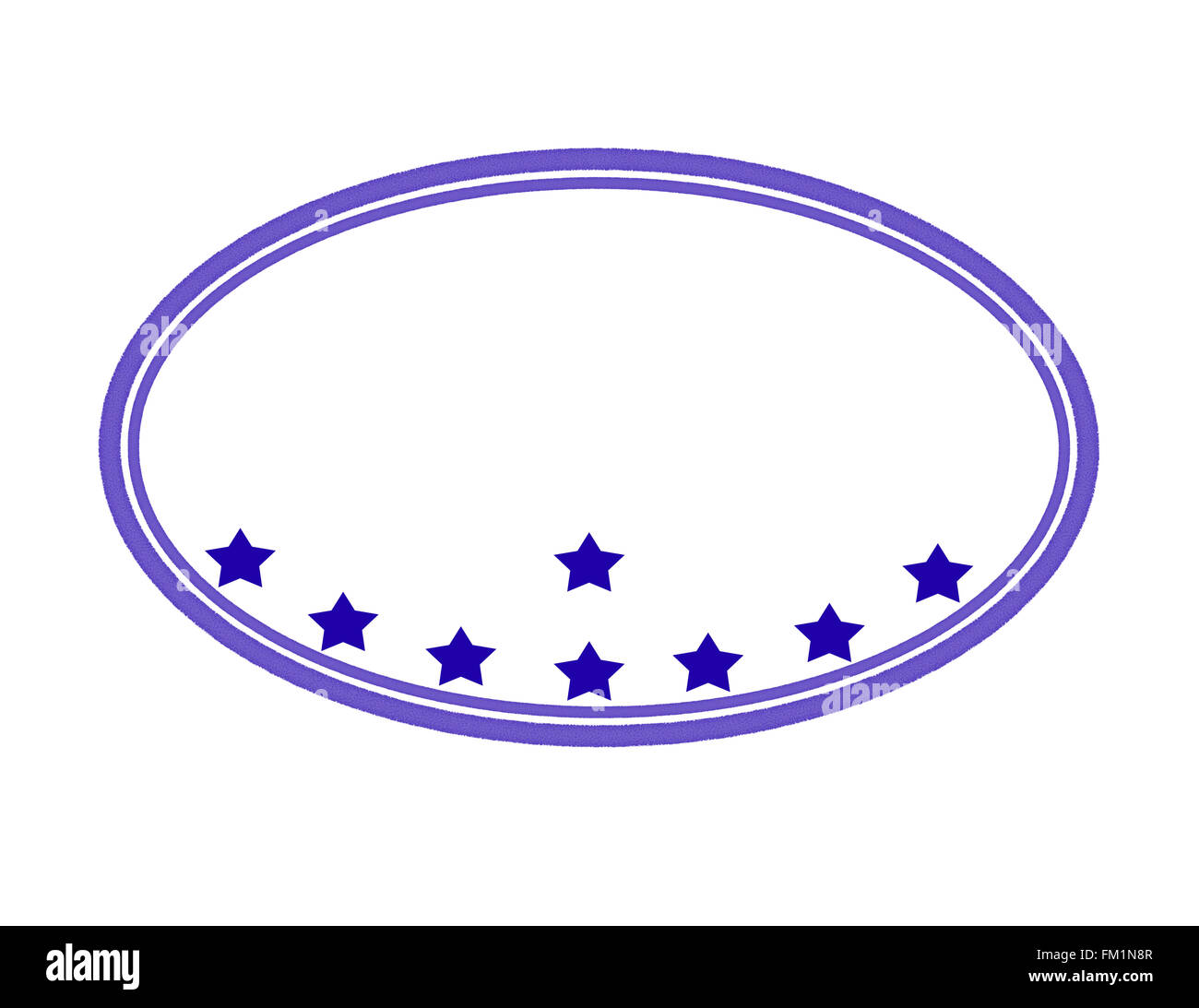 Rubber oval stamp with stars inside, vector illustration Stock Photo ...