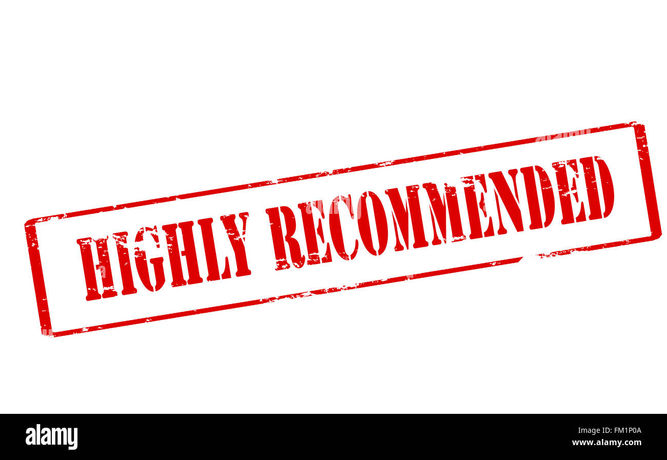 Rubber stamp with text highly recommended inside, vector illustration ...