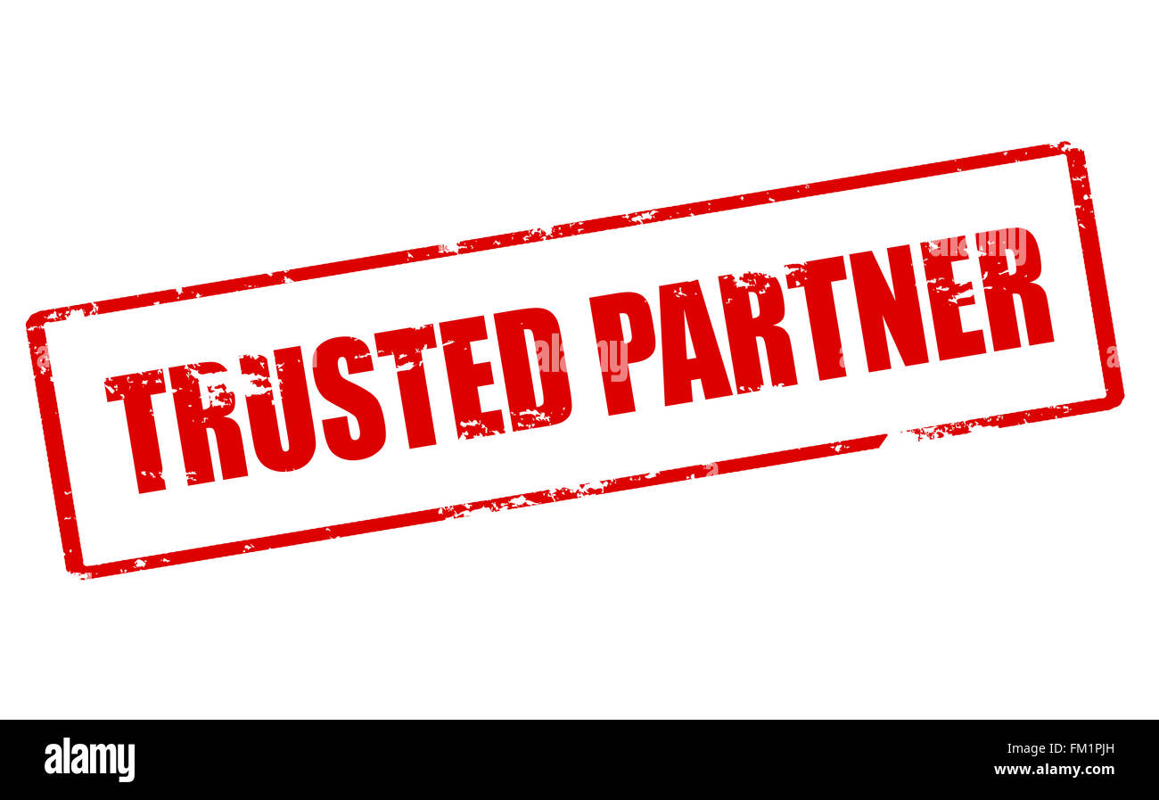 Rubber stamp with text trusted partner inside, vector illustration ...