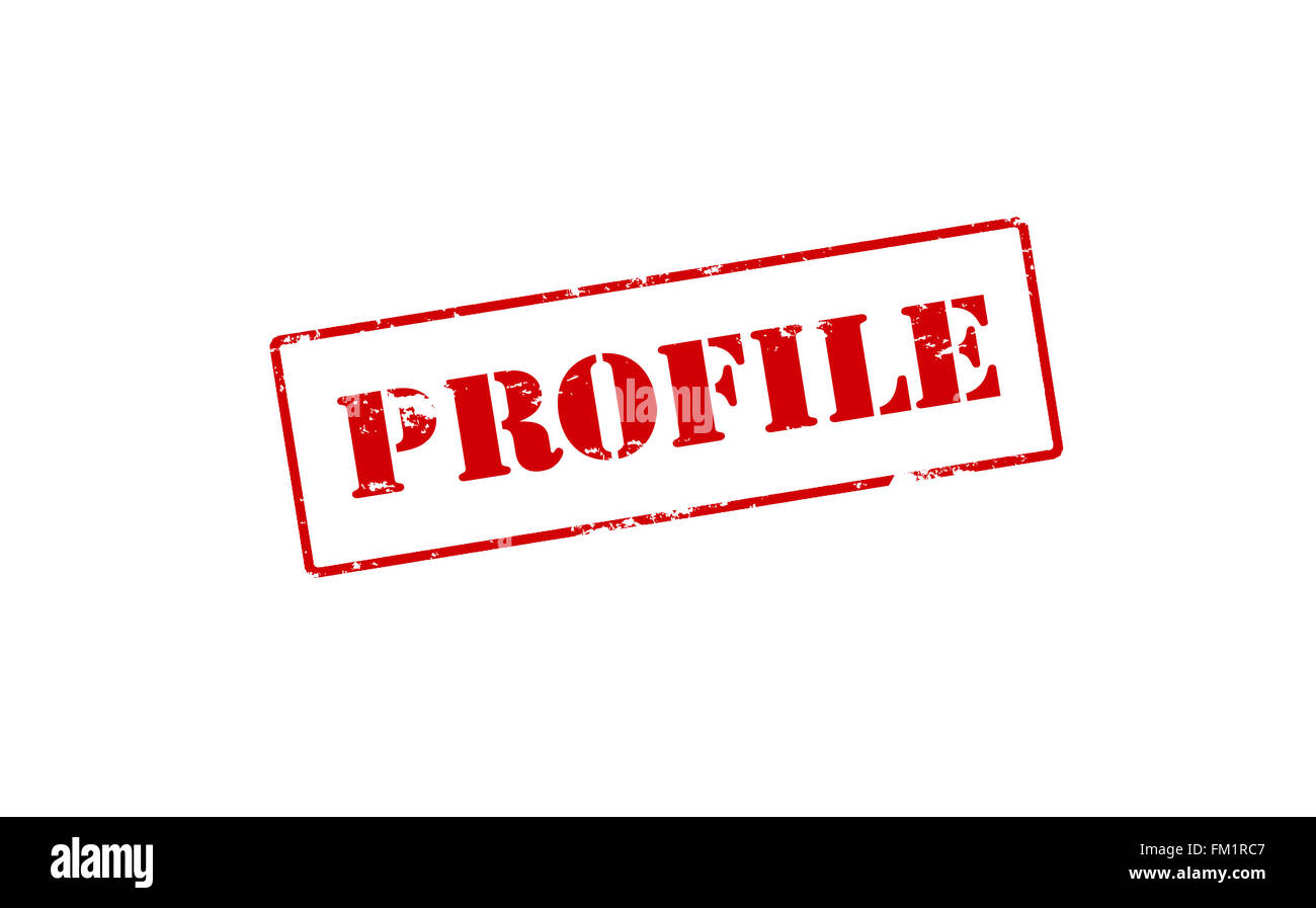 Rubber stamp with word profile inside, vector illustration Stock Photo ...