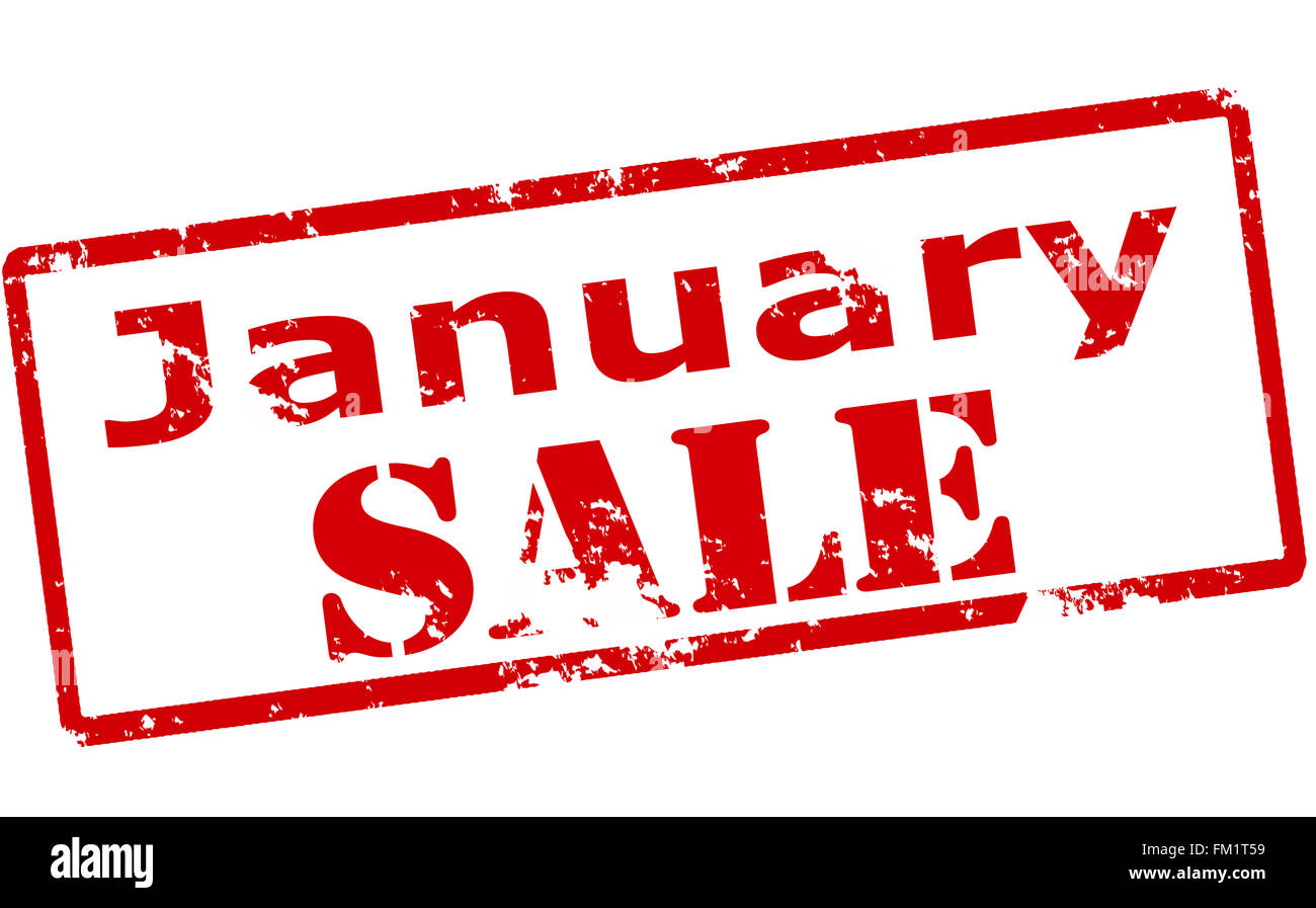 Rubber stamp with text January sale inside, vector illustration Stock ...