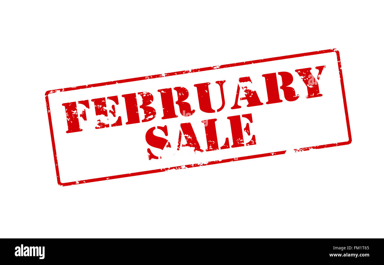 Rubber stamp with text February sale inside, vector illustration Stock ...