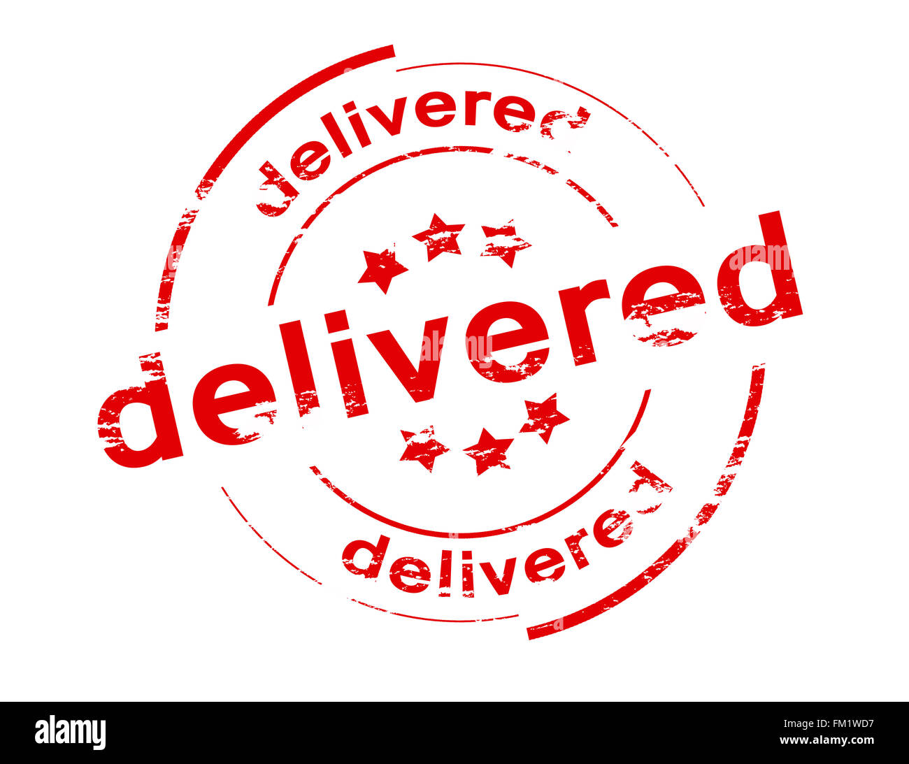 Rubber stamp with word delivered inside, vector illustration Stock ...