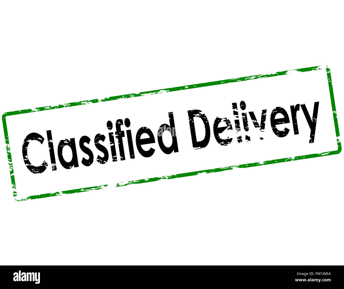 Rubber stamp with text classified delivery inside, vector illustration ...