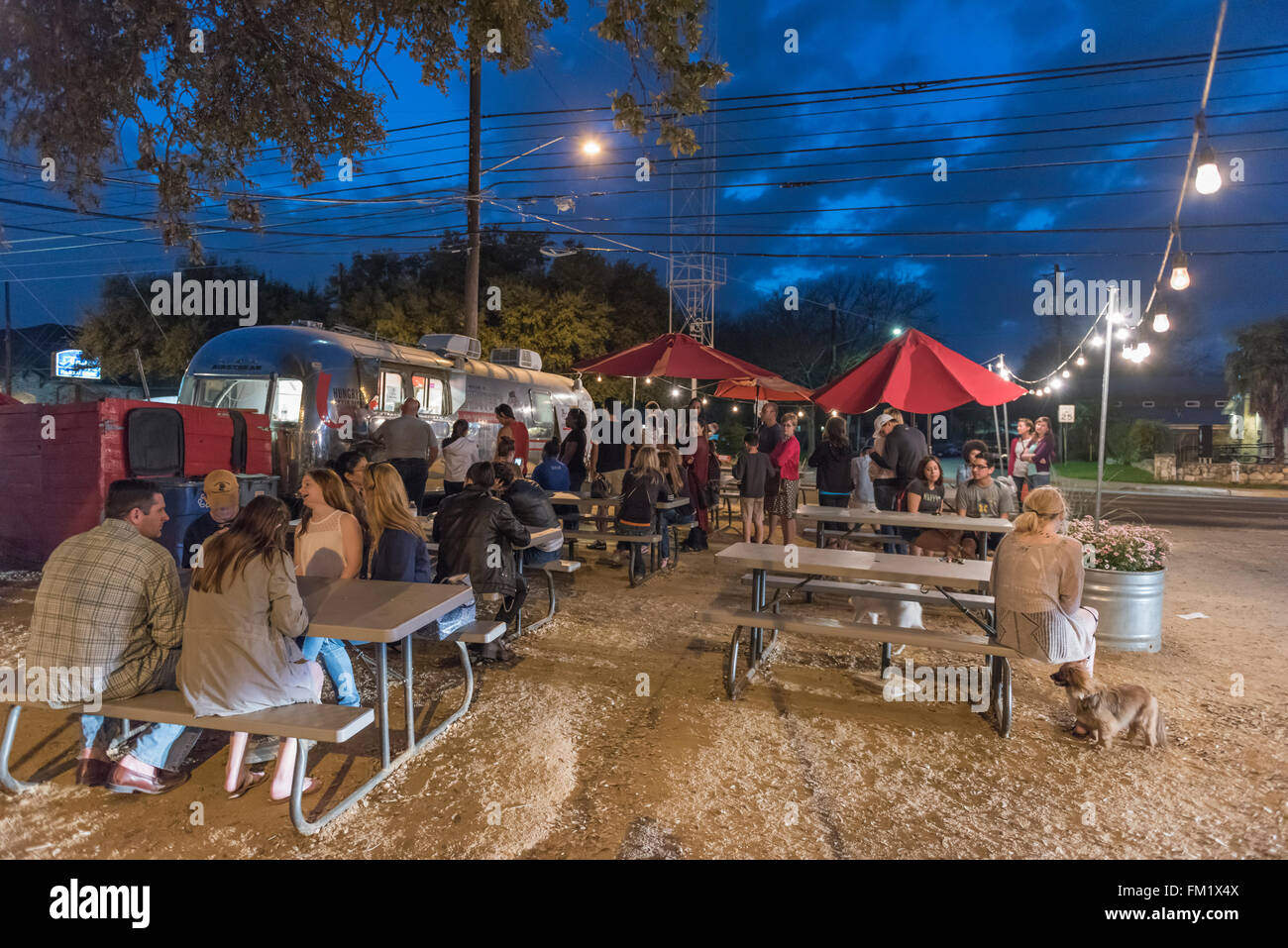 Gourdough's Big Fat Doughnuts being sold in a food trailer park with ...