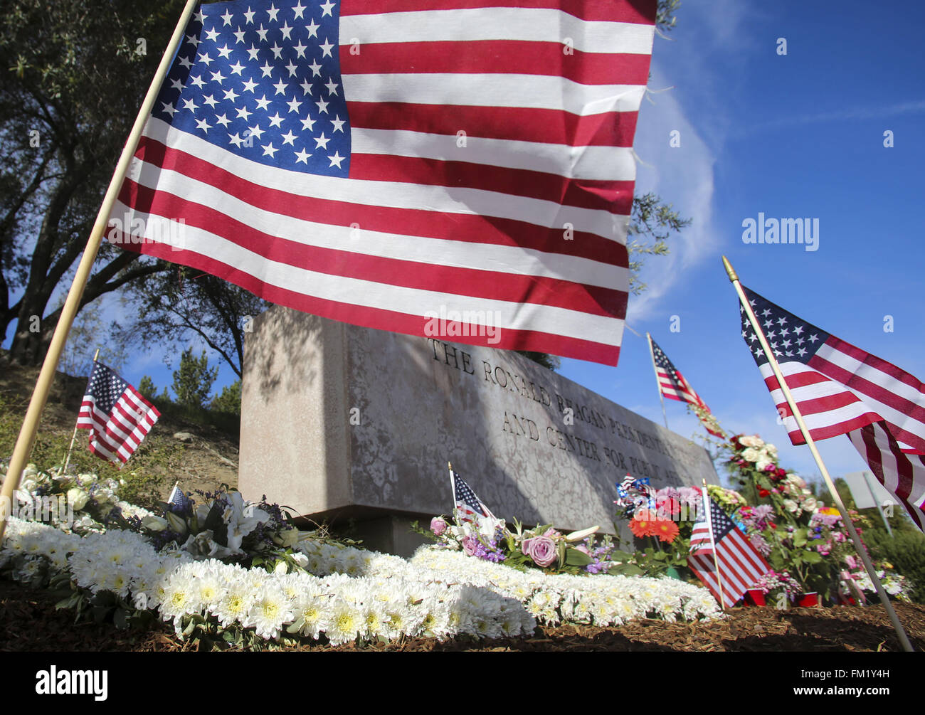 Ronald Reagan Flags High Resolution Stock Photography and Images - Alamy
