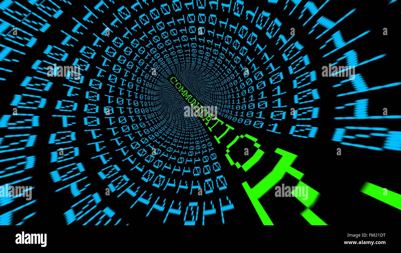 Communication data tunnel Stock Photo - Alamy