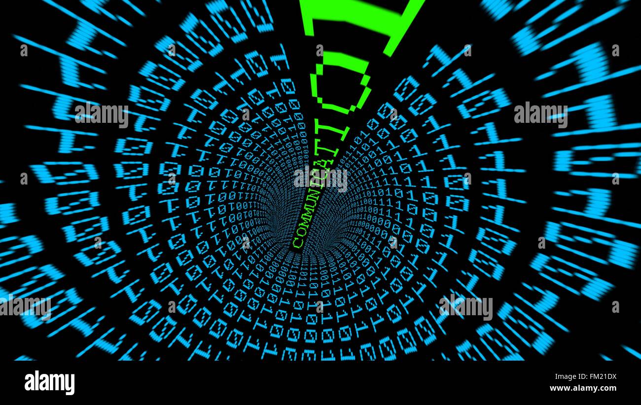 Communication data tunnel Stock Photo - Alamy