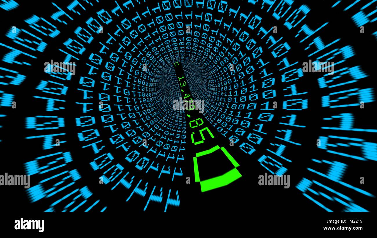 Matrix data tunnel Stock Photo - Alamy