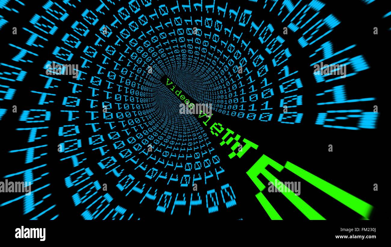Video views data tunnel Stock Photo - Alamy