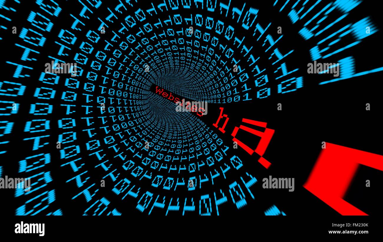 Website data tunnel Stock Photo - Alamy