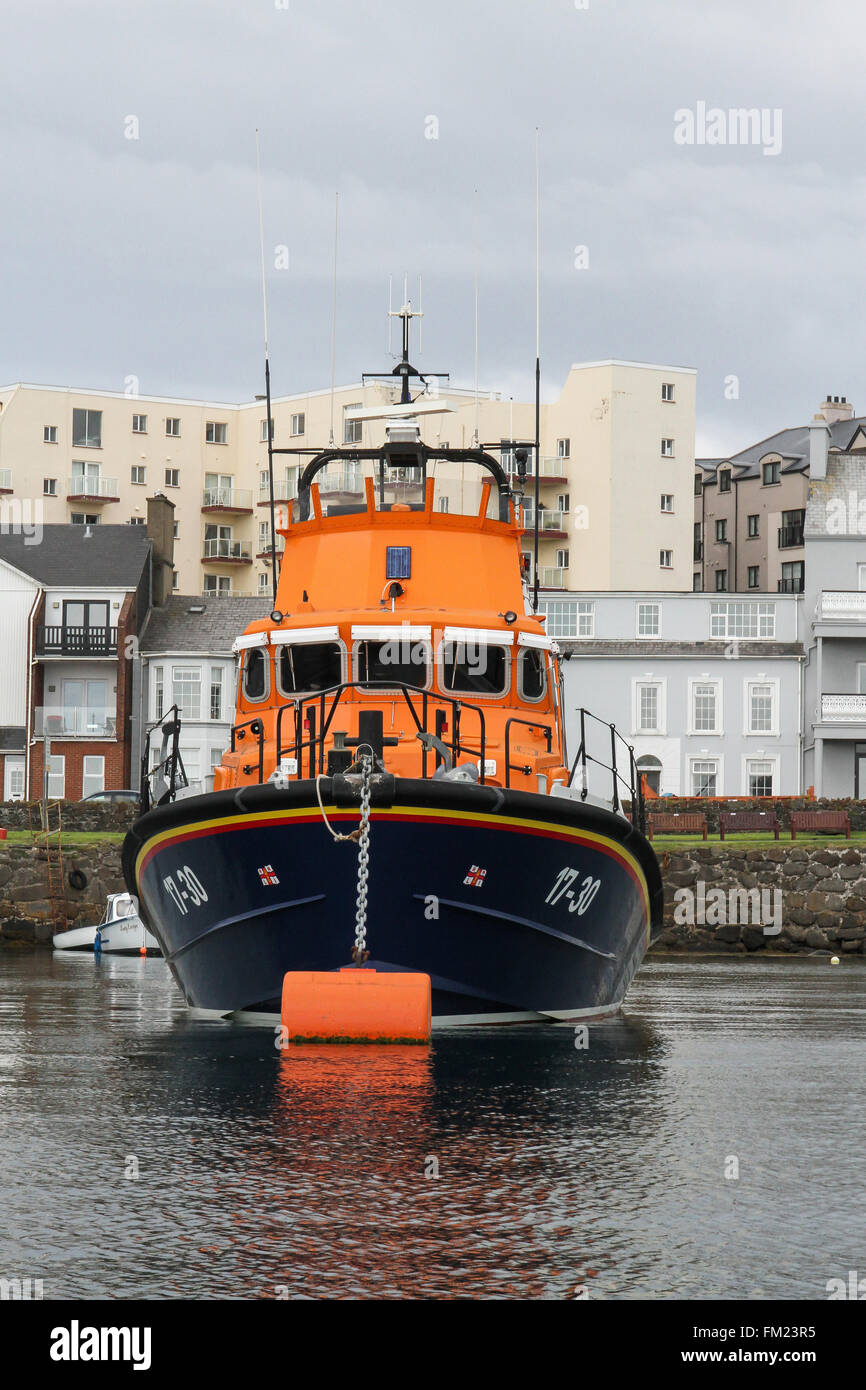 Lifeboat in Portrush harbour, County Antrim, Northern Ireland Stock ...