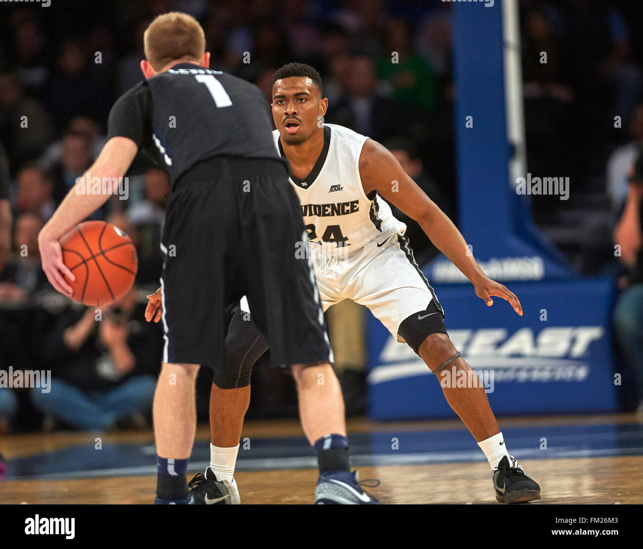 New York, New York, USA. 10th Mar, 2016. Providence's guard Kyron ...