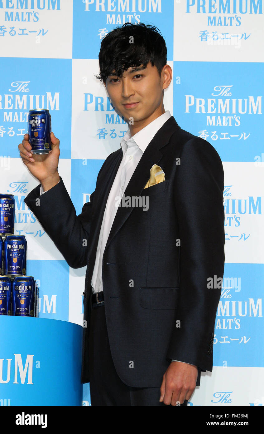 Shota Matsuda, Feb 25, 2016 : Japanese actor Shota Matsuda attends Suntory "The Premium Malt's ...