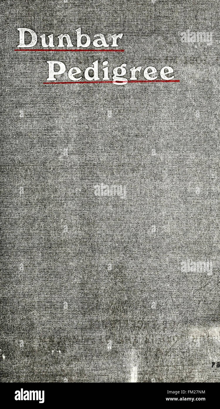 A biographical chart tracing the lineage of the Dunbar family, spanning ...