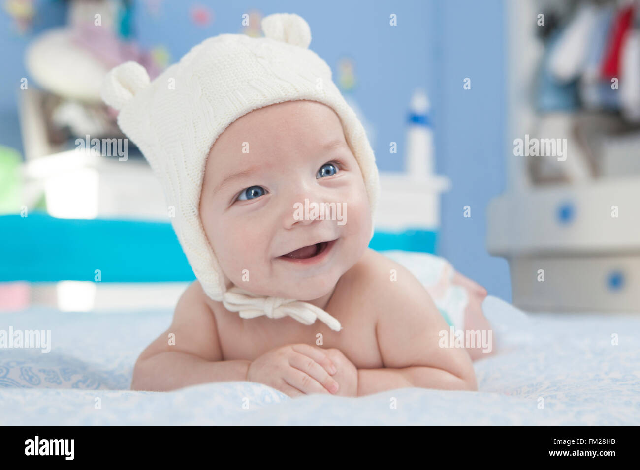 Baby smiling hi-res stock photography and images - Alamy
