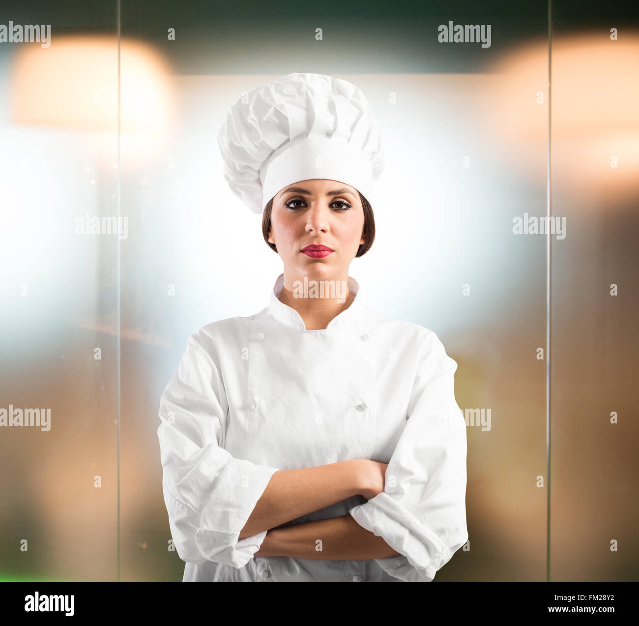 Confident woman chef Stock Photo - Alamy