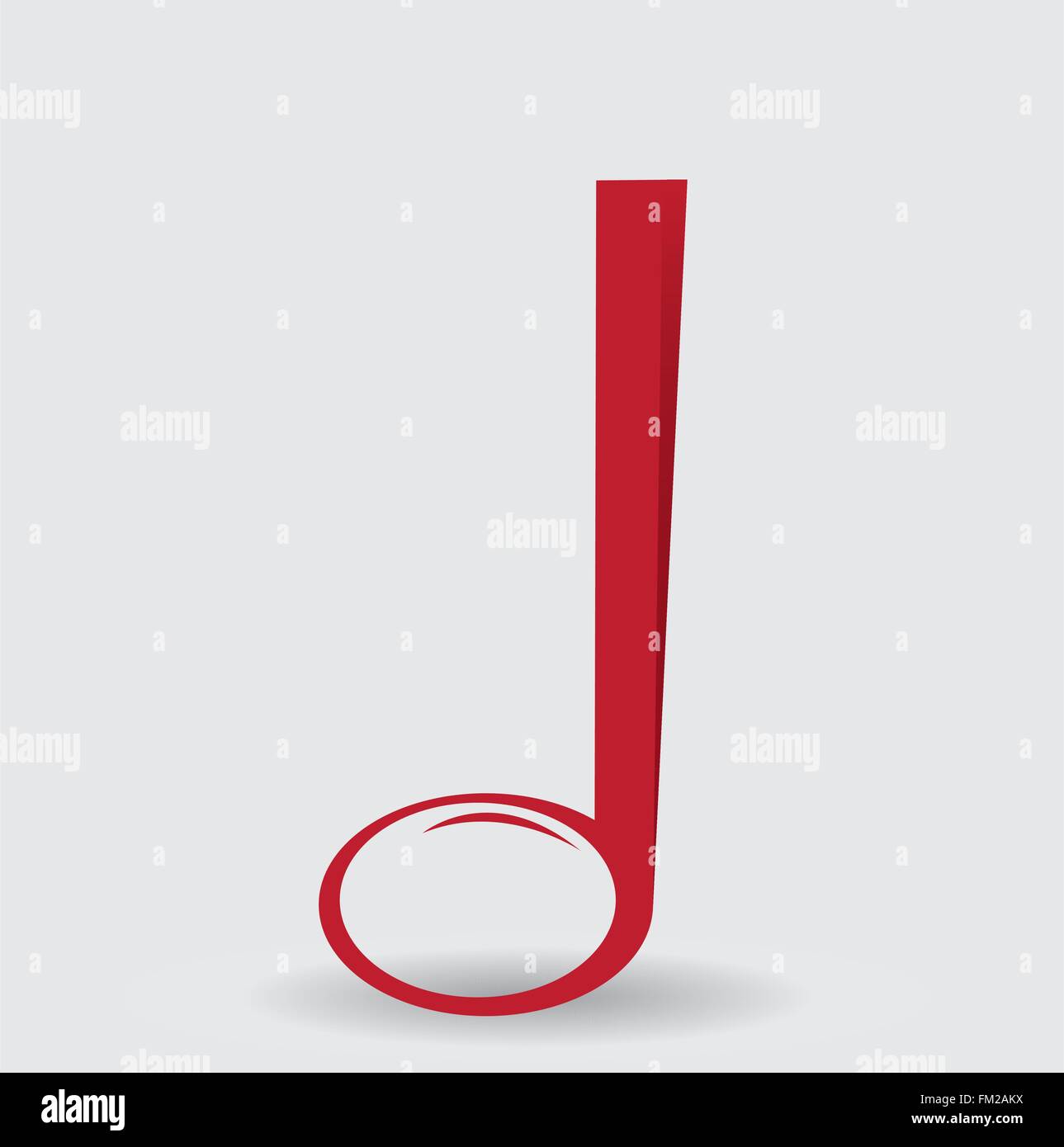 Isolated musical note on a grey background Stock Vector Image & Art - Alamy