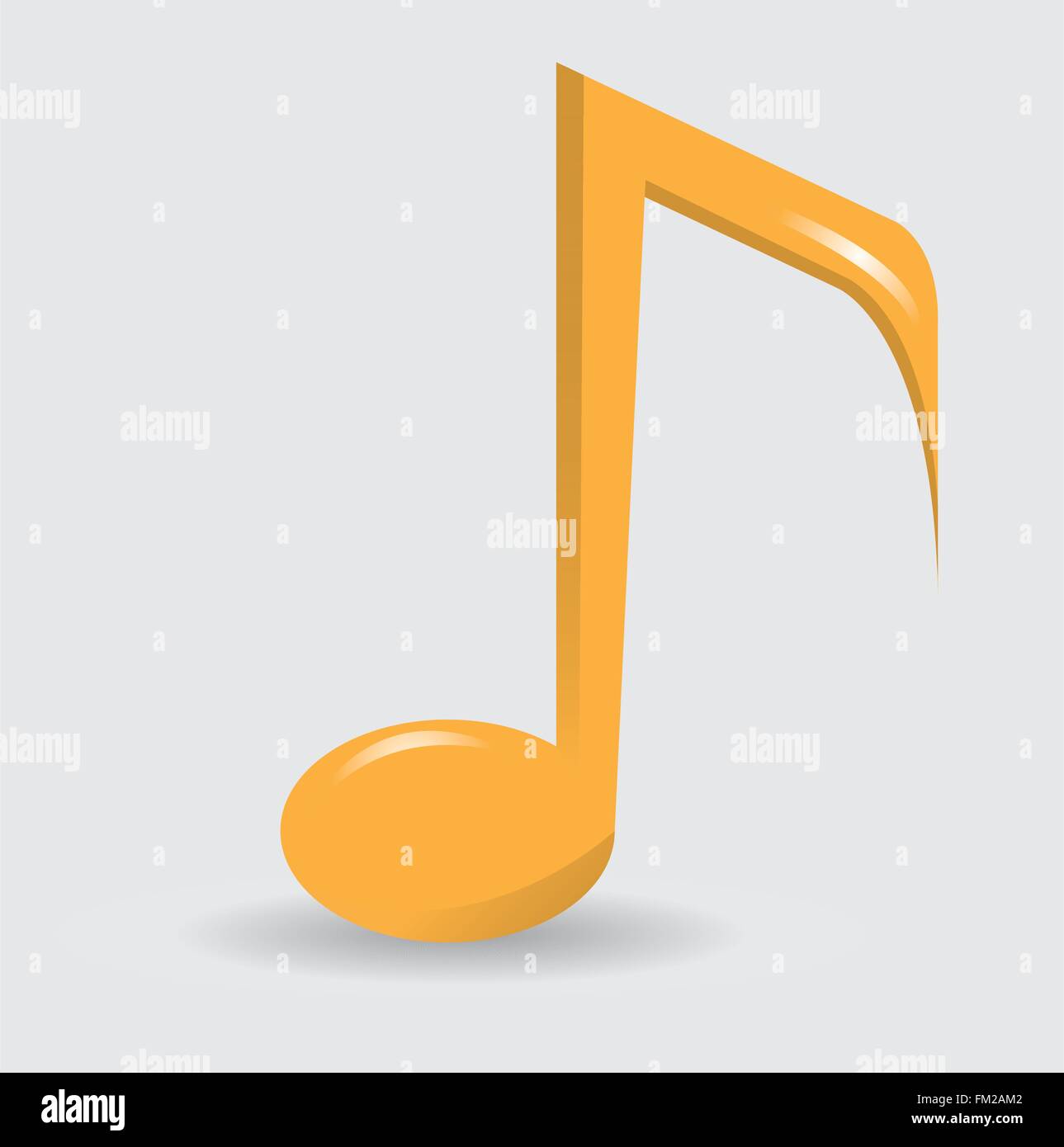 Isolated musical note on a grey background Stock Vector Image & Art - Alamy