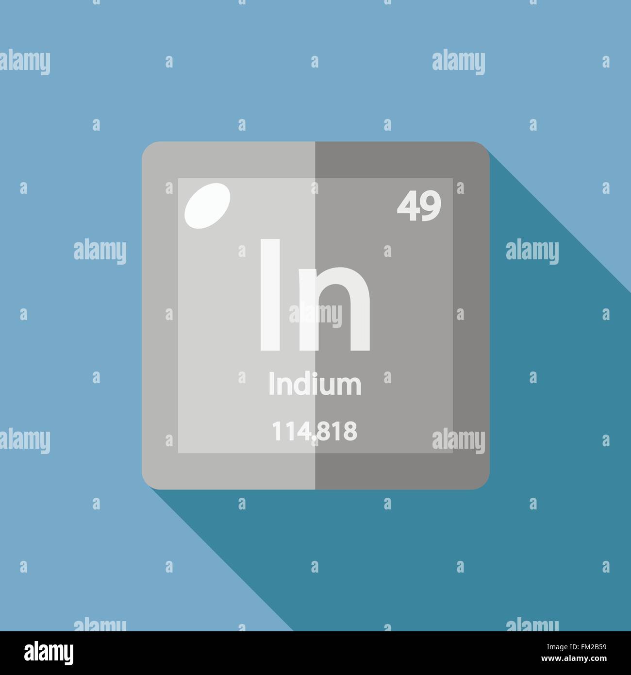 Chemical element Indium Flat Stock Vector Image & Art - Alamy