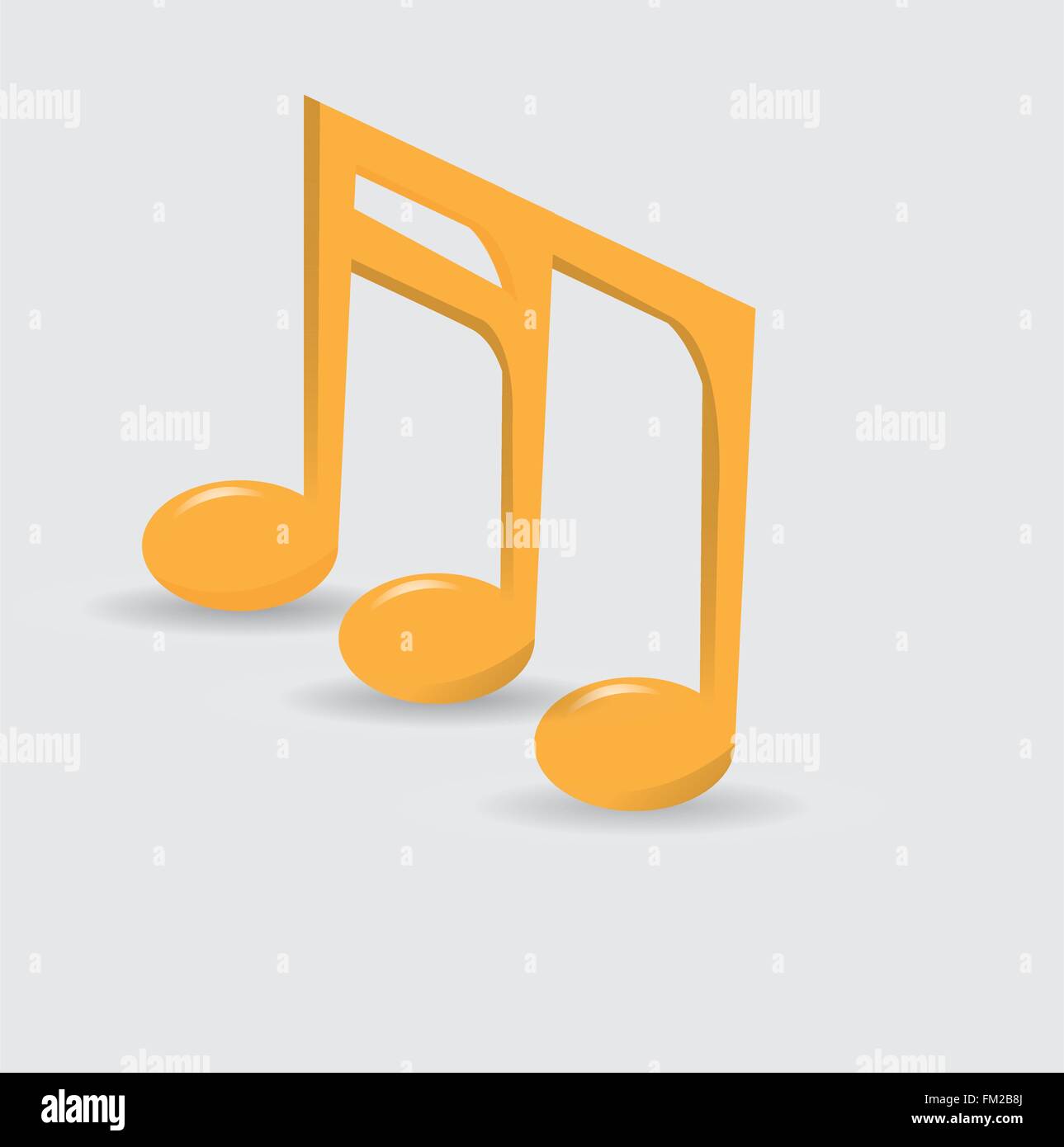 Isolated musical note on a grey background Stock Vector Image & Art - Alamy