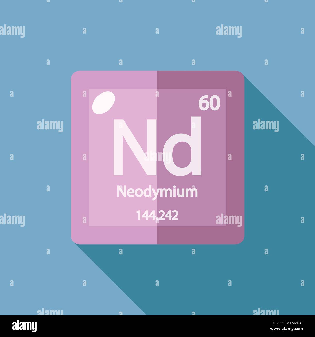 Chemical element Neodymium Flat Stock Vector Image & Art - Alamy