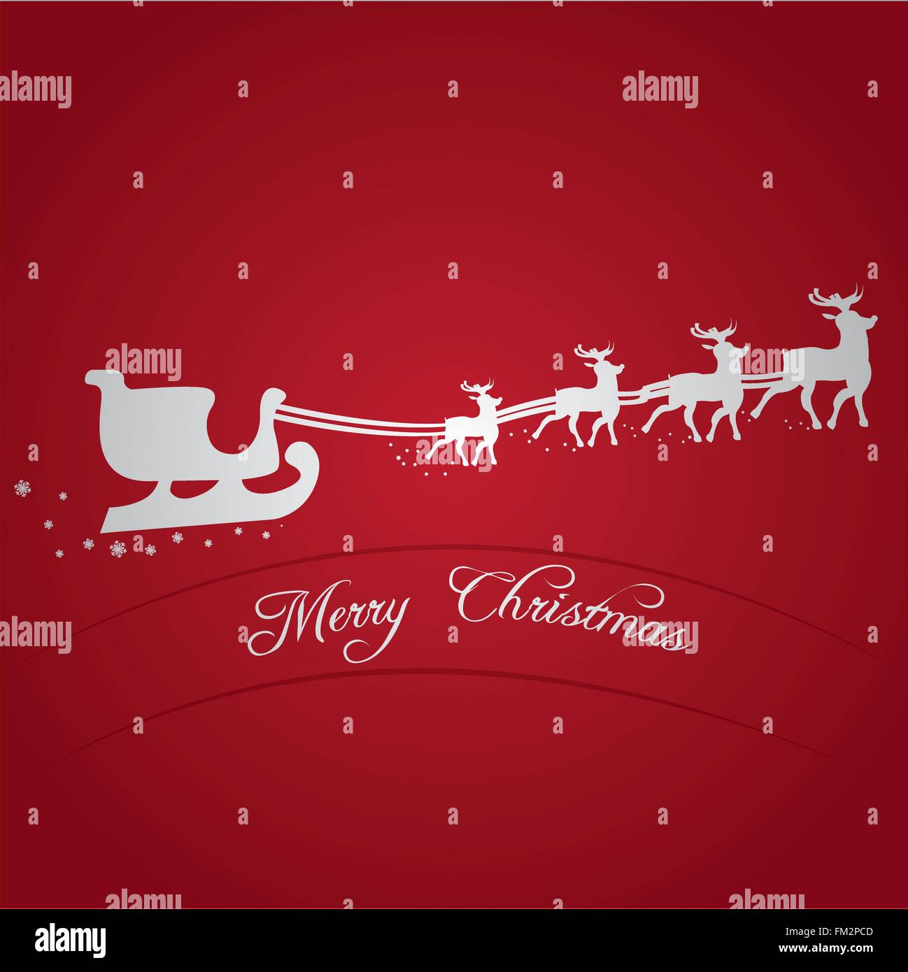 Red background with an isolated silhouette of an sledge and text for ...