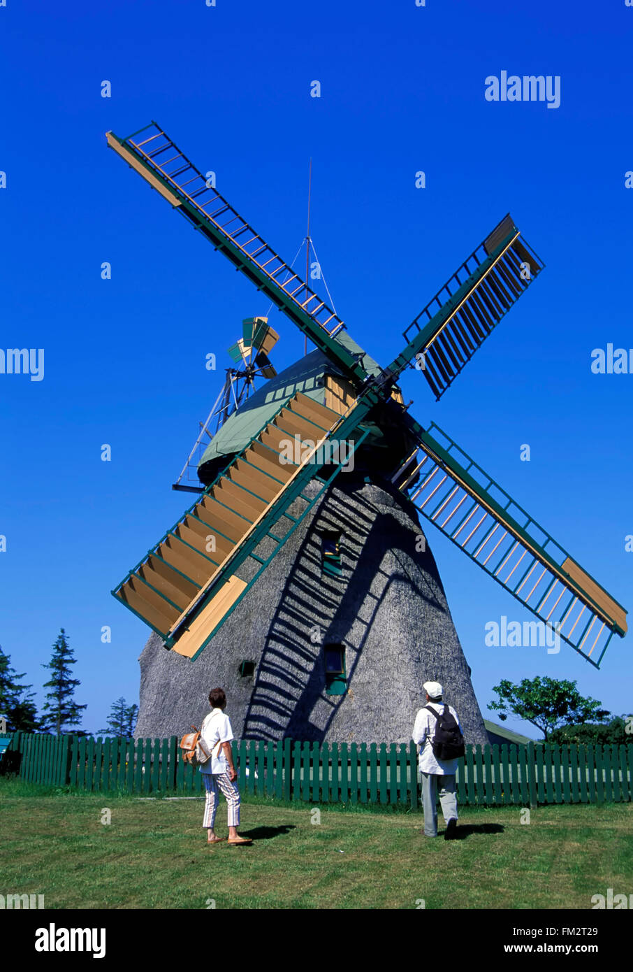 Windmillm in Nebel, Amrum island, North Sea, Schleswig-Holstein ...