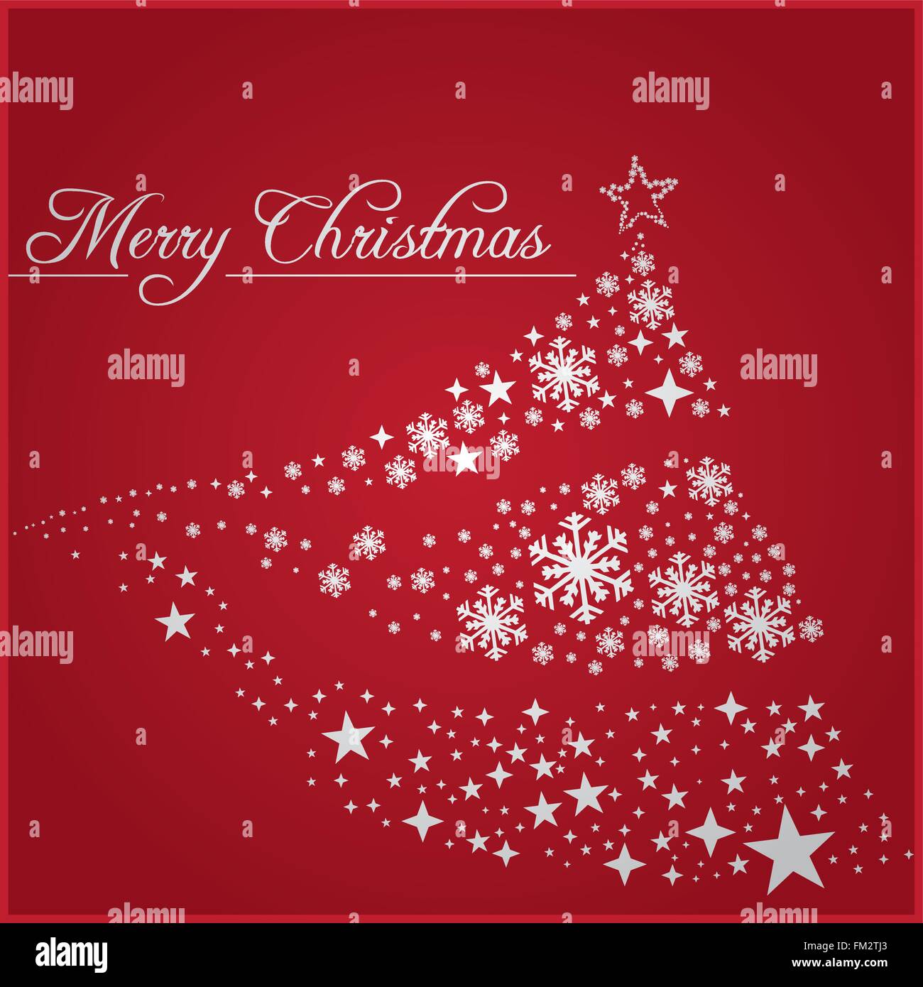 Red background with an abstract christmas tree and text Stock Vector ...