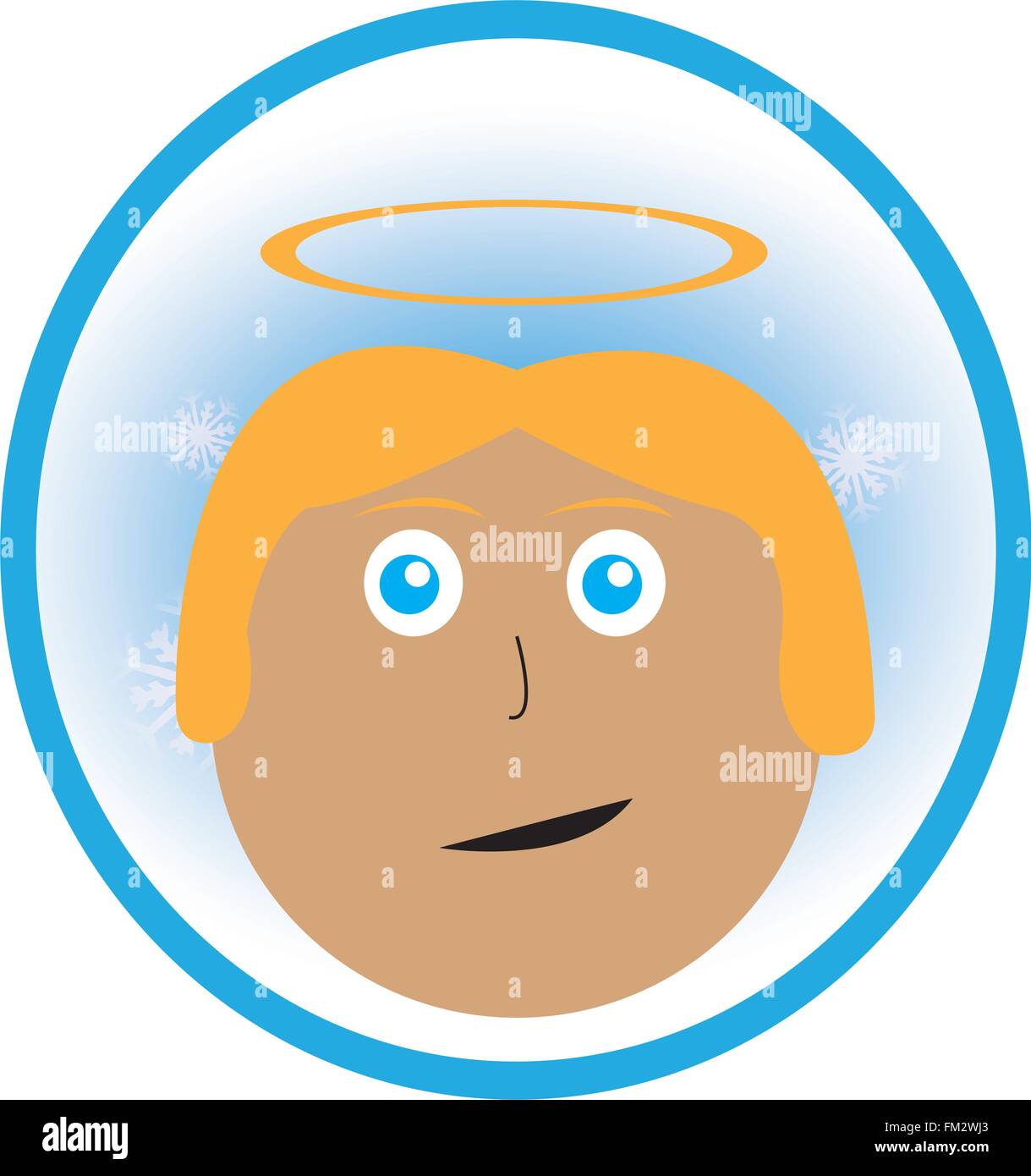 Isolated angel face on a white background Stock Vector Image & Art - Alamy