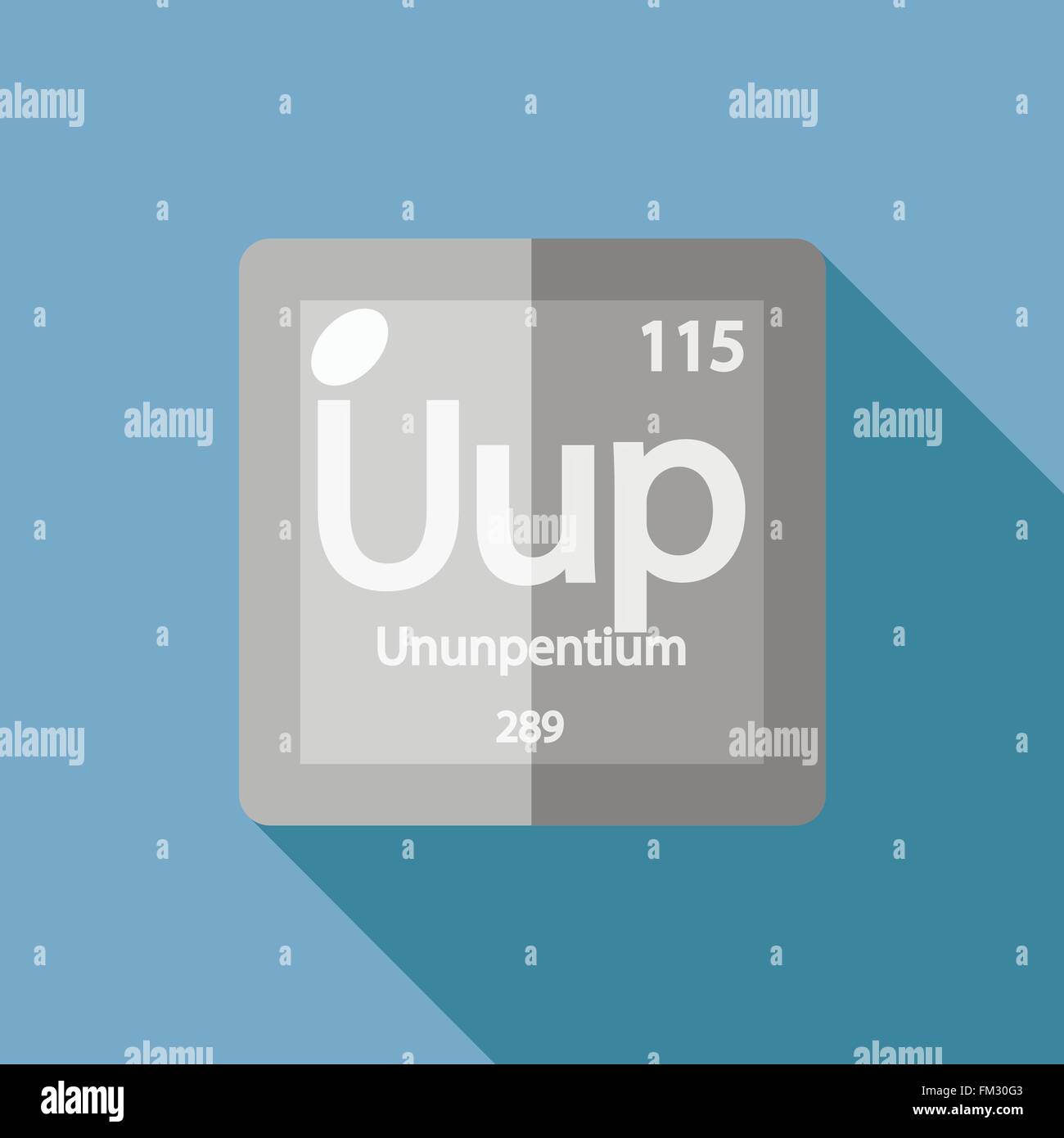 Ununquadium Chemical Element Periodic Table Symbol Stock Illustration