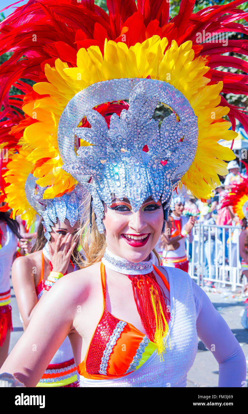 Participant in the Barranquilla Carnival in Barranquilla , Colombia ...