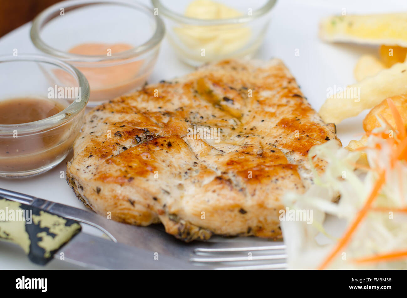 Chicken steak hi-res stock photography and images - Alamy