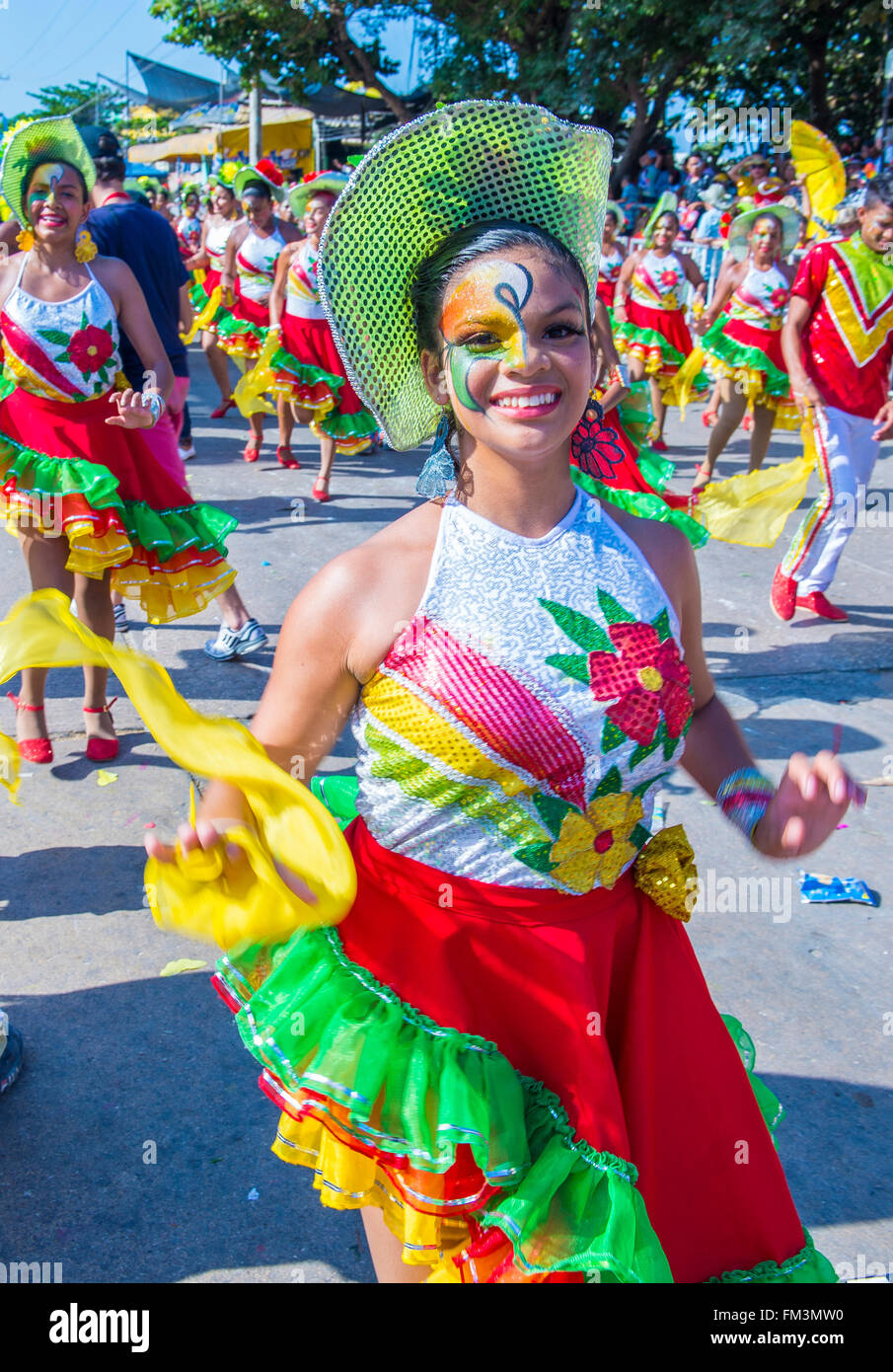 Participant in the Barranquilla Carnival in Barranquilla , Colombia ...
