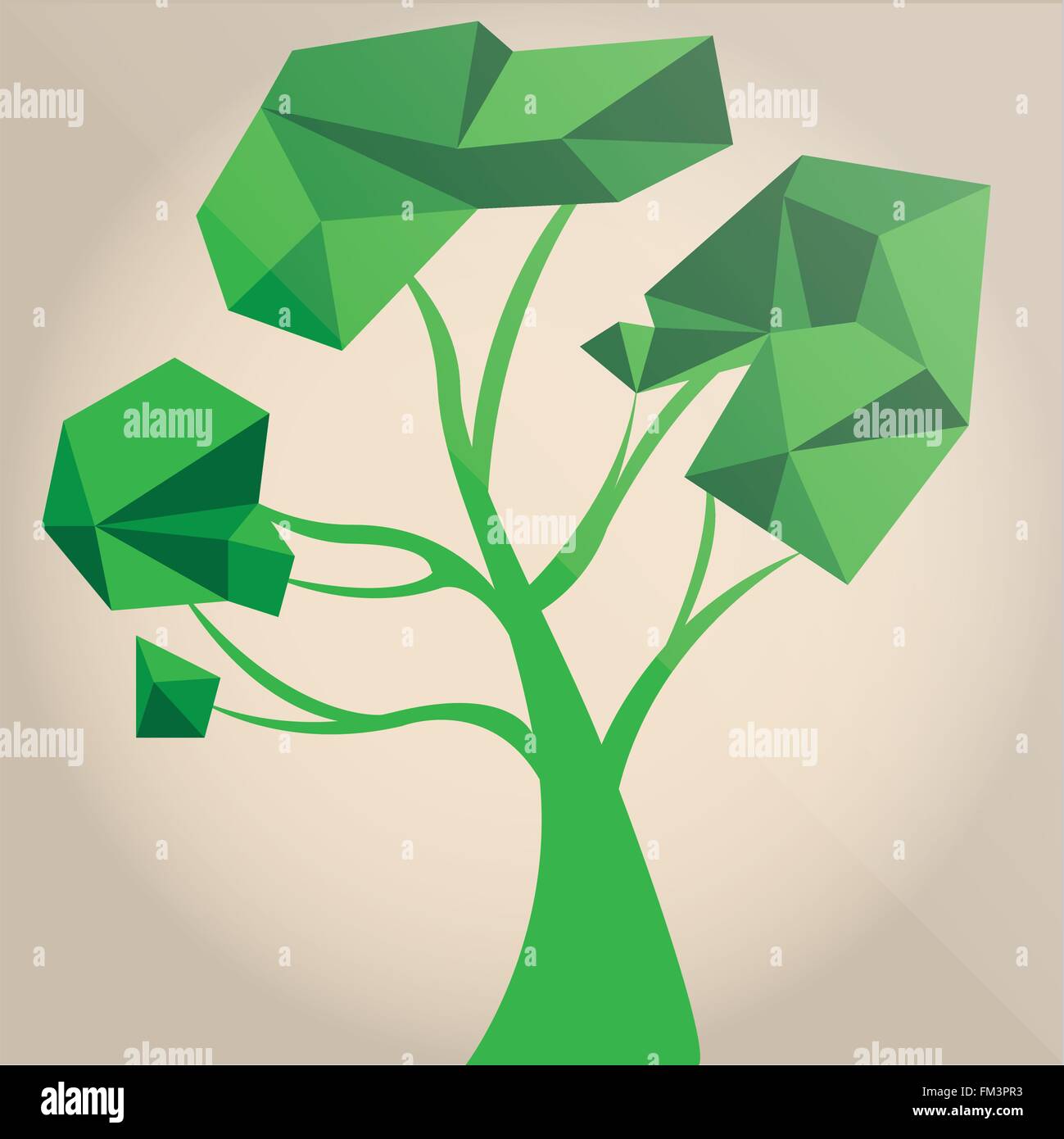 Isolated abstract tree on a colored background Stock Vector Image & Art ...