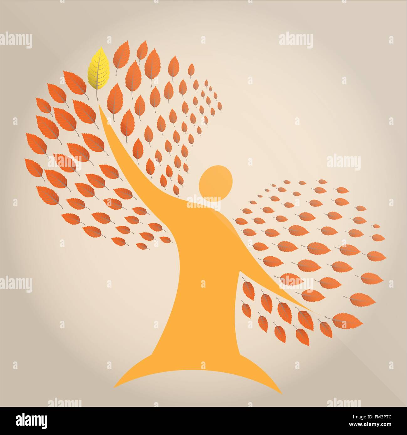 Isolated abstract tree on a colored background Stock Vector Image & Art ...