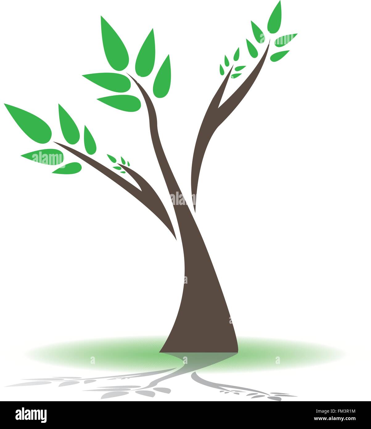 Isolated abstract tree on a white background Stock Vector Image & Art ...