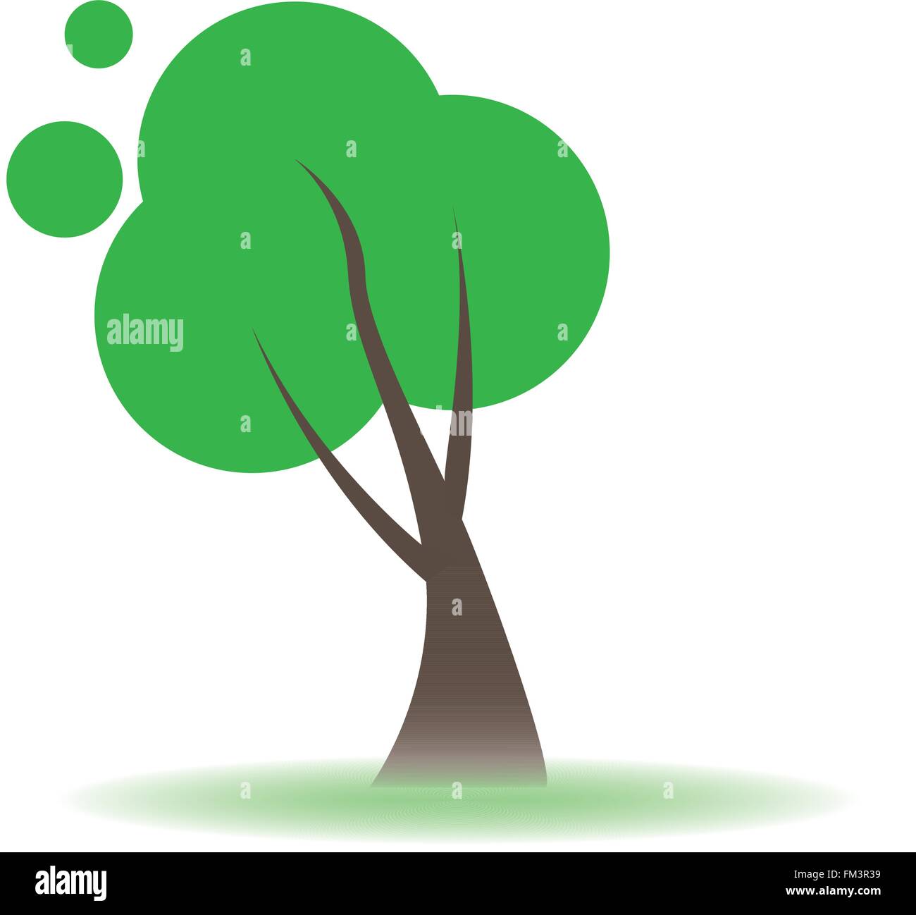 Isolated abstract tree on a white background Stock Vector Image & Art ...