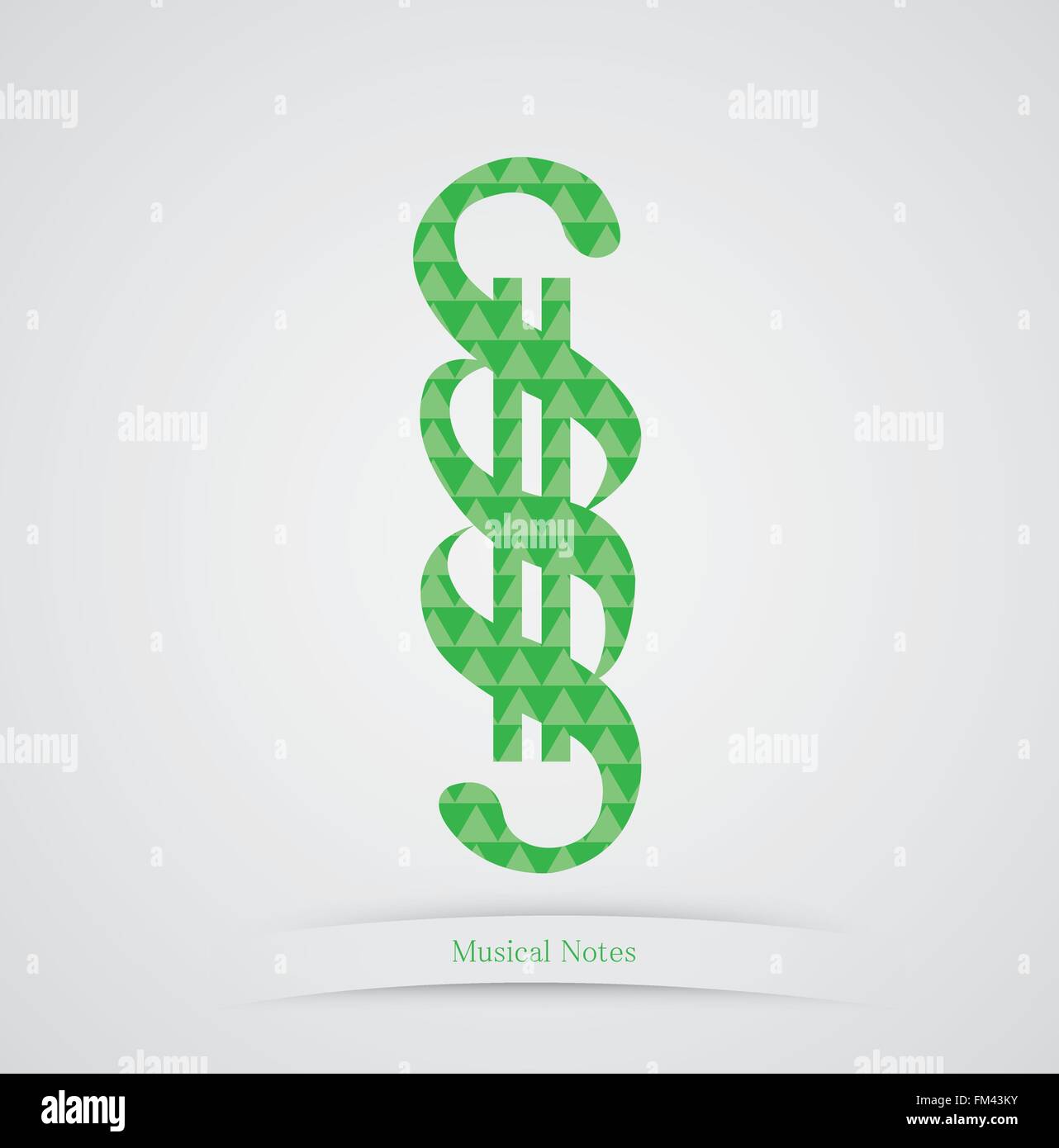 Isolated musical note and text on a grey background Stock Vector Image ...