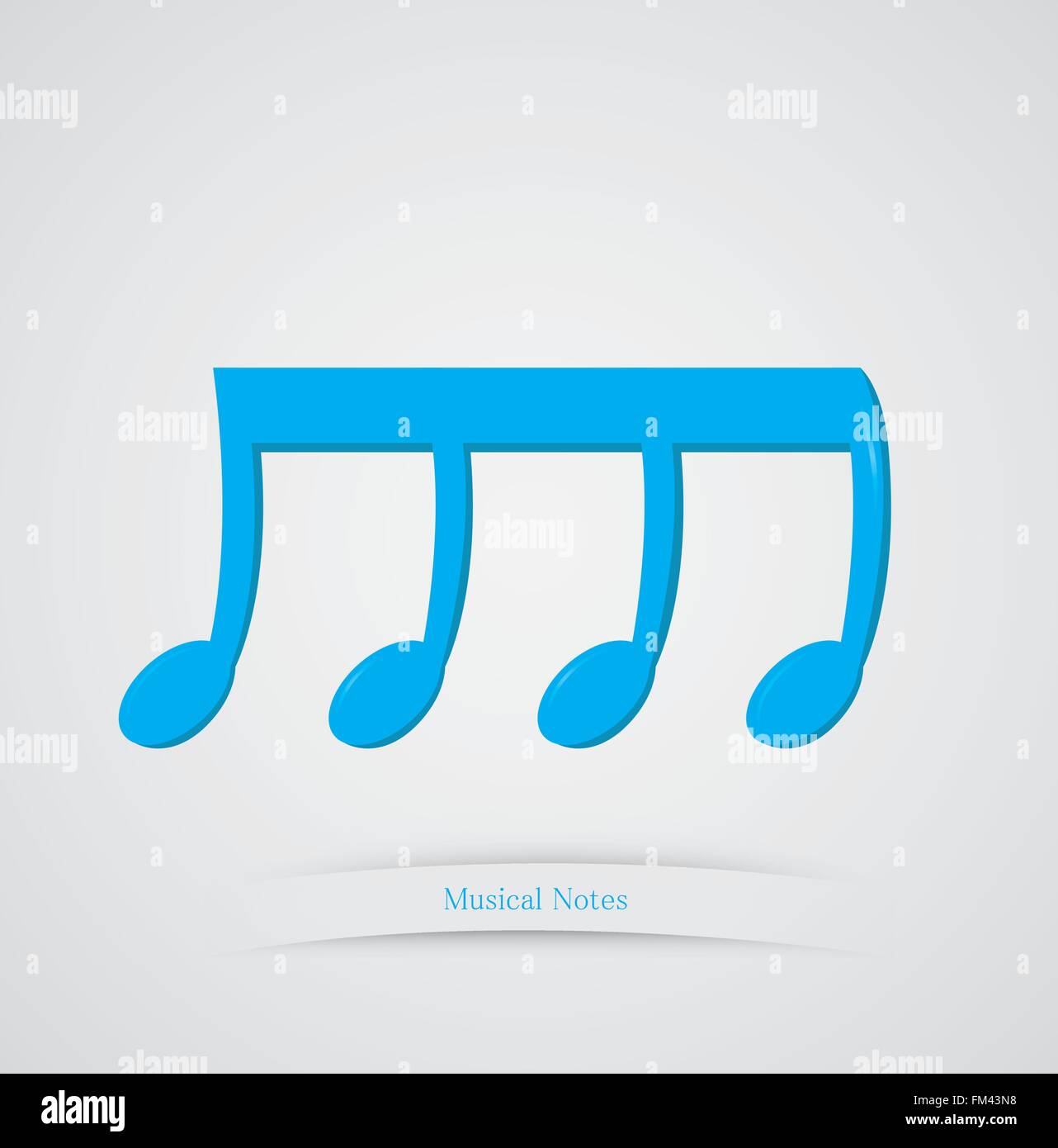 Isolated musical note and text on a grey background Stock Vector Image ...