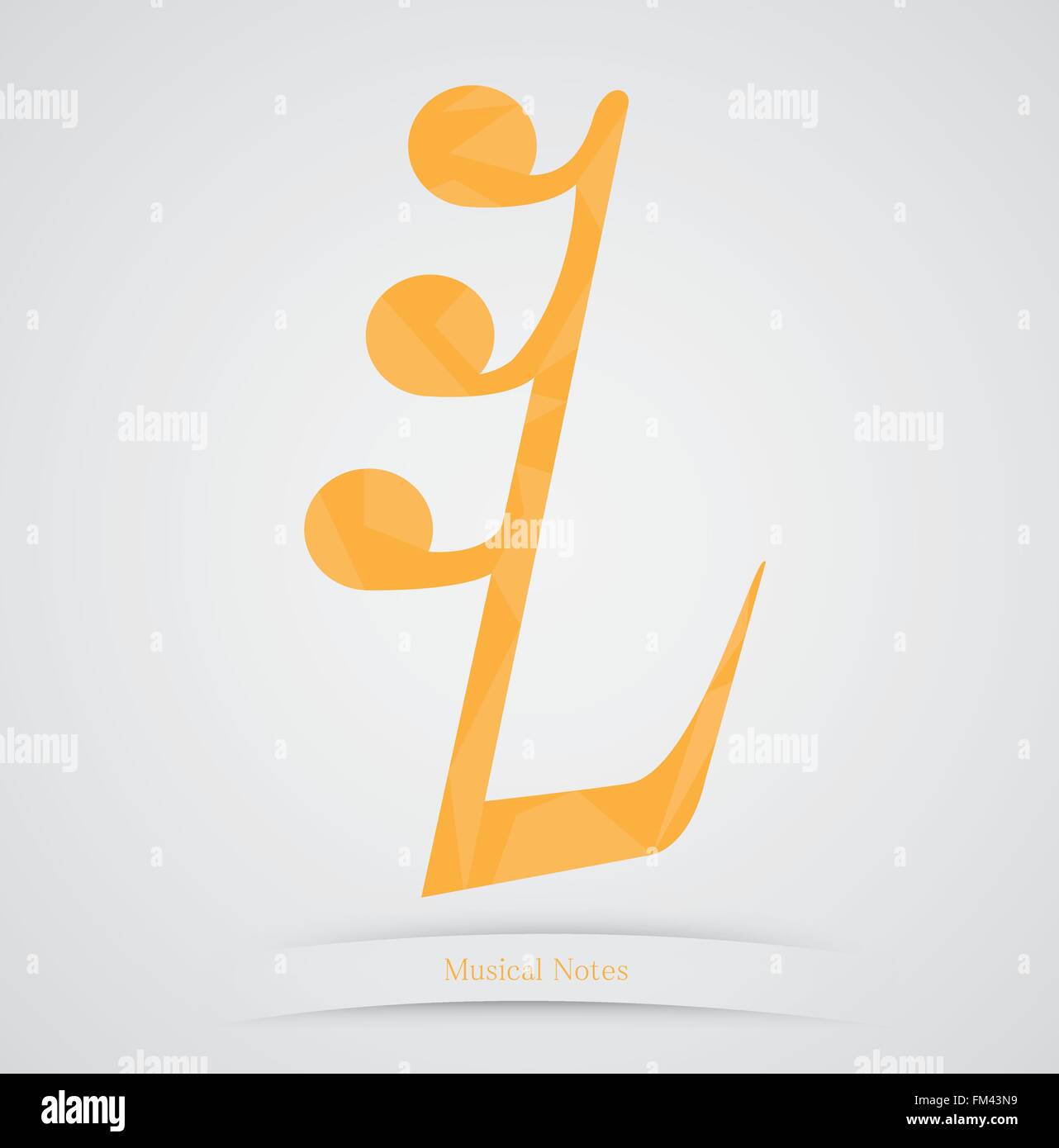 Isolated musical note and text on a grey background Stock Vector Image ...