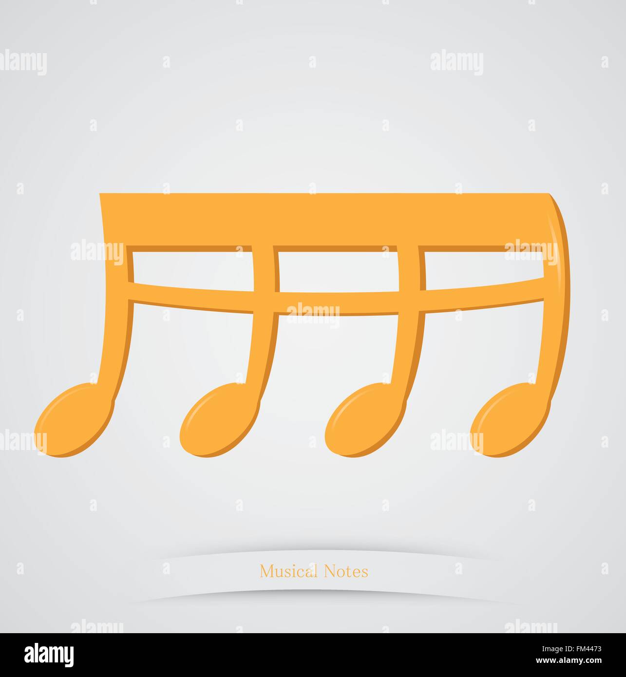 Isolated musical note and text on a grey background Stock Vector Image ...