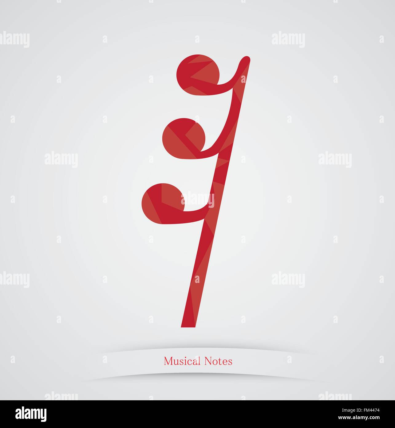 Isolated musical note and text on a grey background Stock Vector Image ...